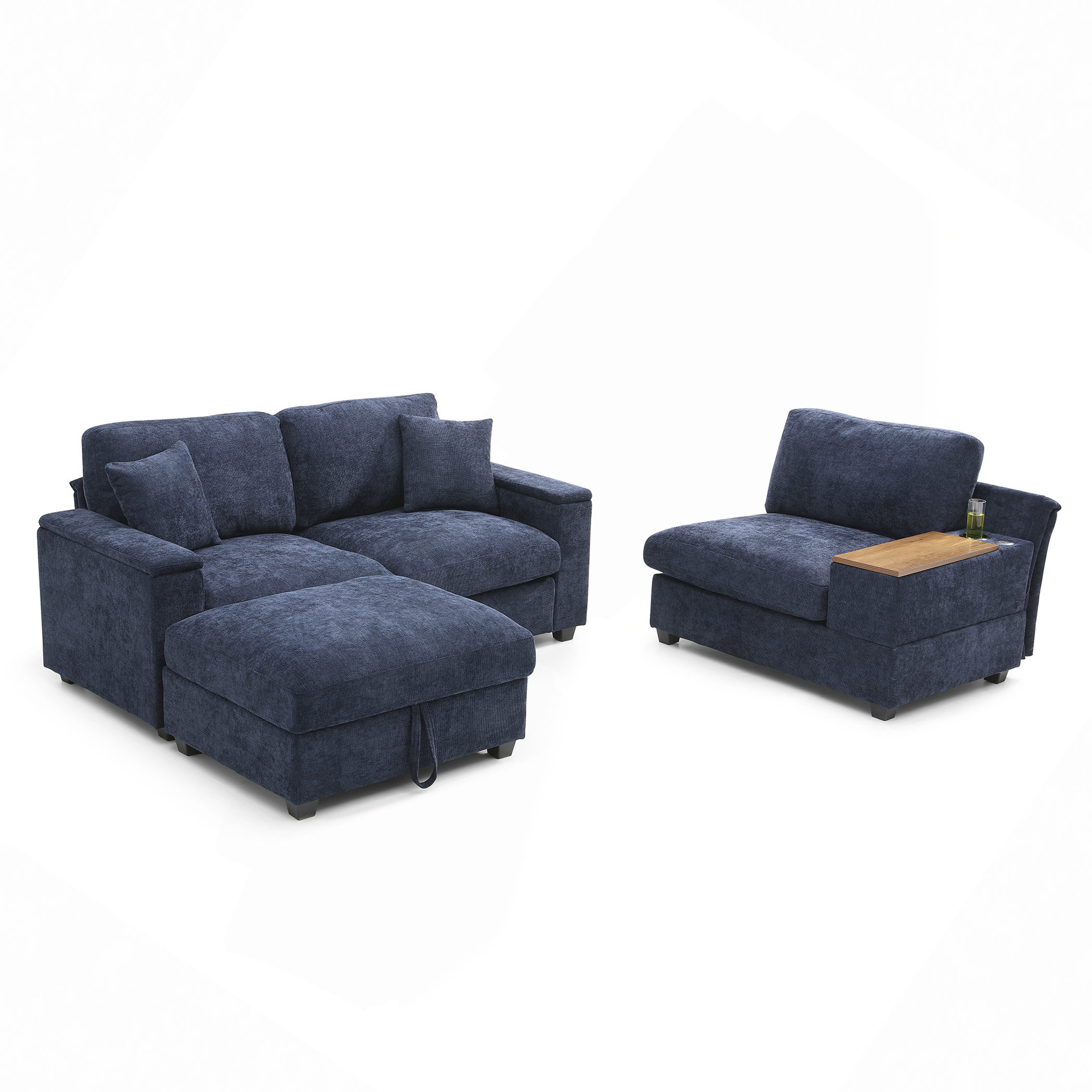 Latitude Run® Sectional Sofa, 120.3"Sectional Sofa ,L-Shaped Oversized Couch ,Comfy Cloud Couch ...